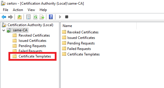 Create CA Templates EZCA Docs